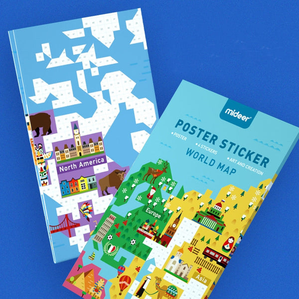 Stickers de mapa mundial - Corazón de Papel